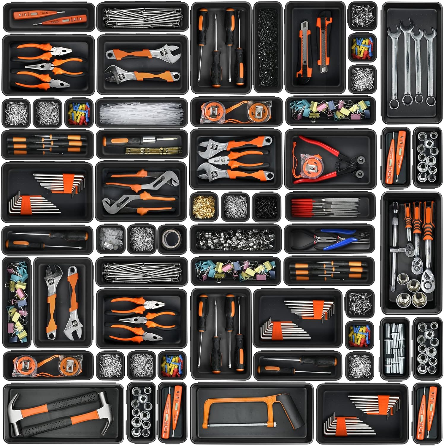 A-LUGEI 58Pcs Tool Box Organizer Tray Divider Set Review - Best Tool ...